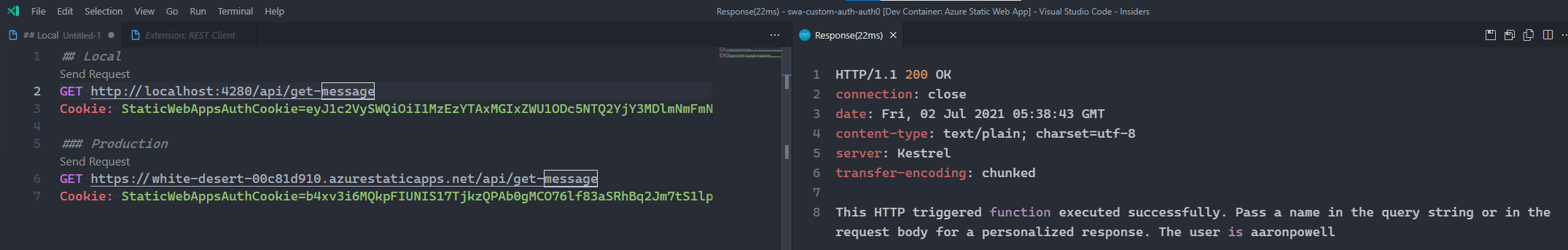 Calling Static Web Apps Authenticated Api Endpoints 7735